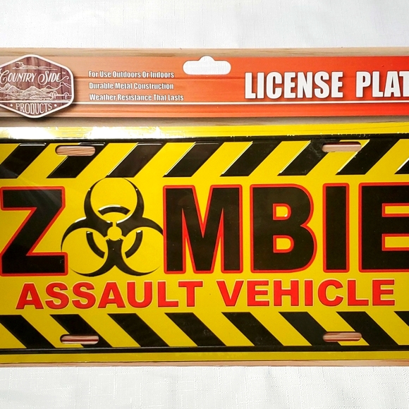 Country Side Products | Wall Decor | New License Plate Zombie Assault ...